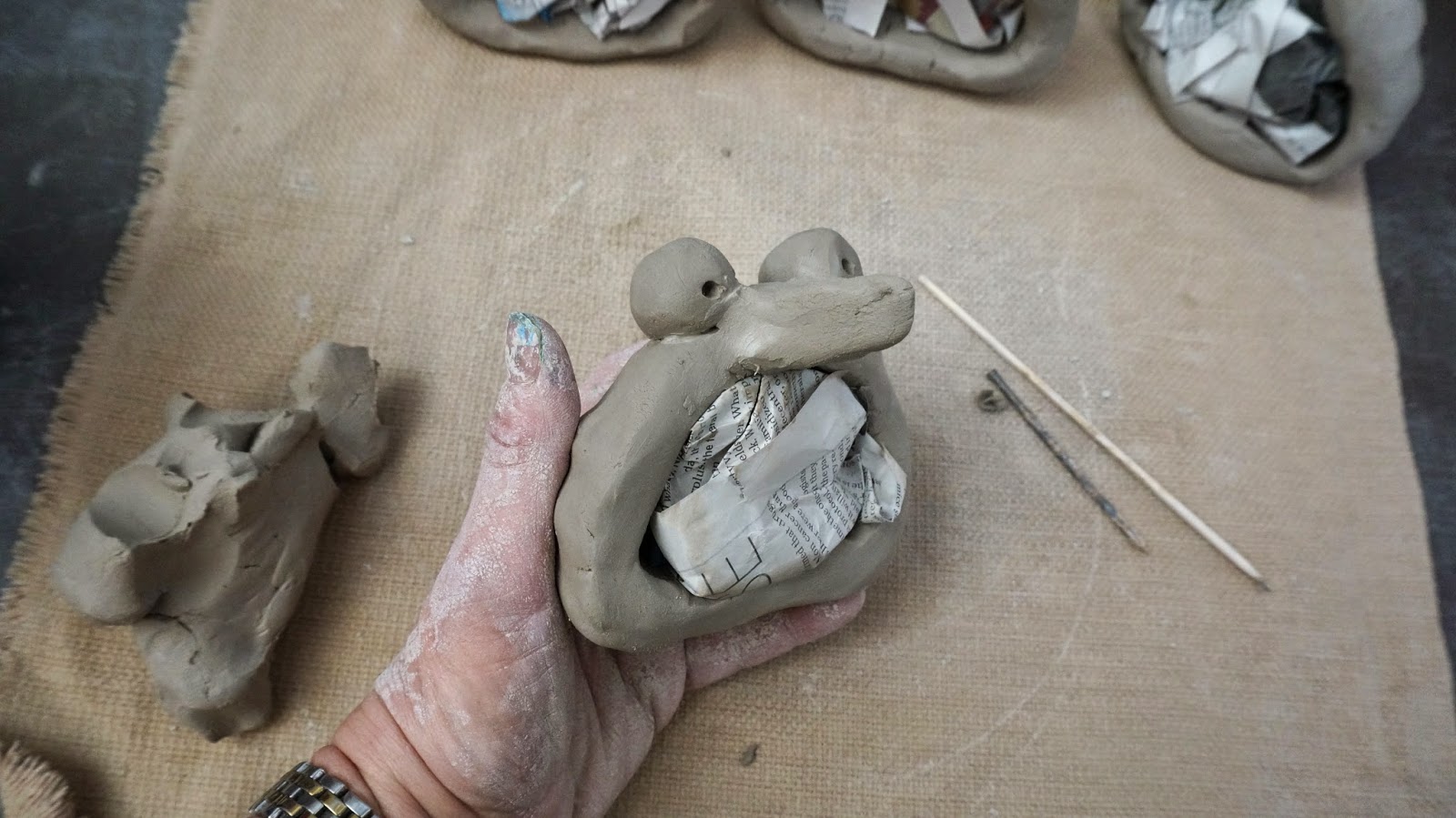 that artist woman: Clay Spoon Monsters