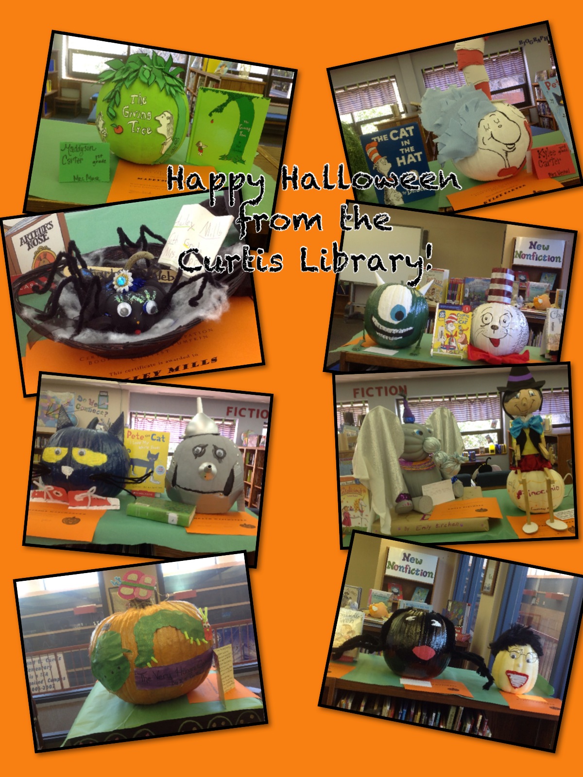 Continuously Learning in the Library: Book Character Pumpkin Decorating