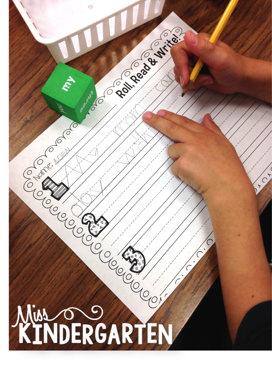Freebielicious: Sight Word Writing Center