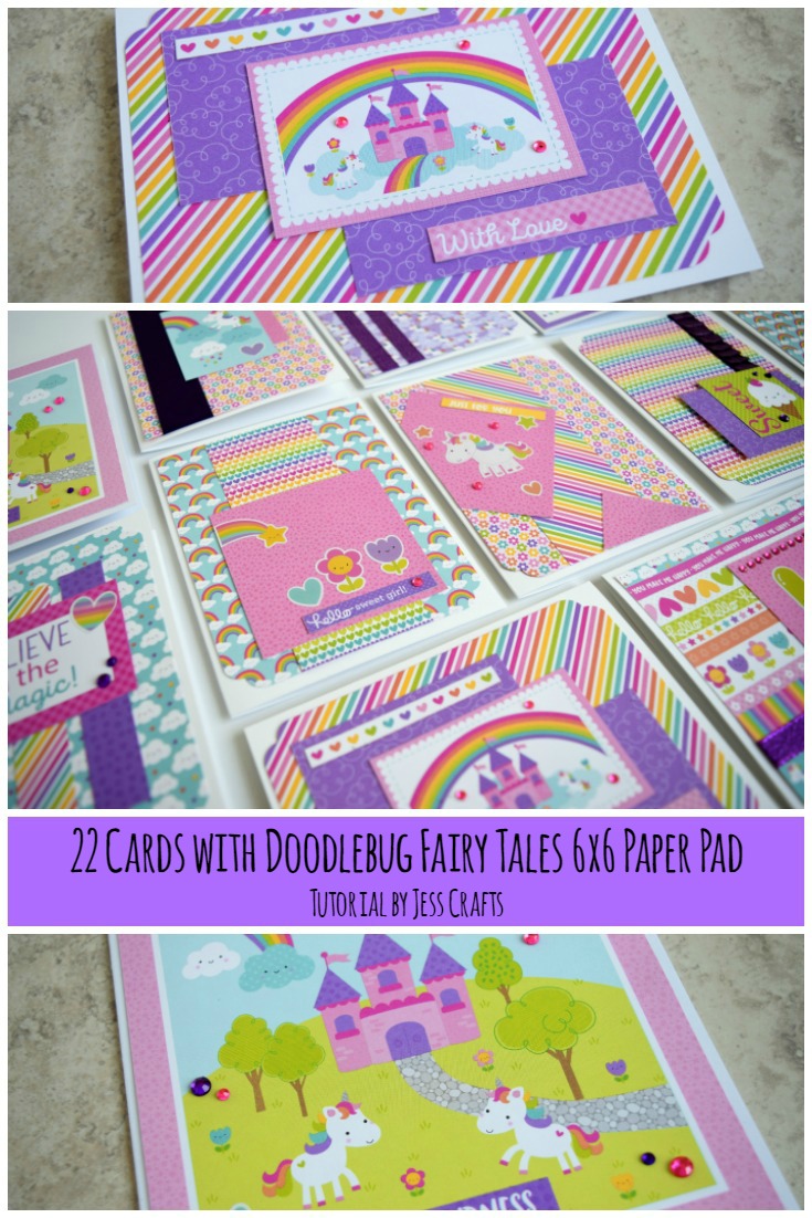 Jess Crafts: 22 Cards with Doodlebug Fairy Tale 6x6 Paper Pad