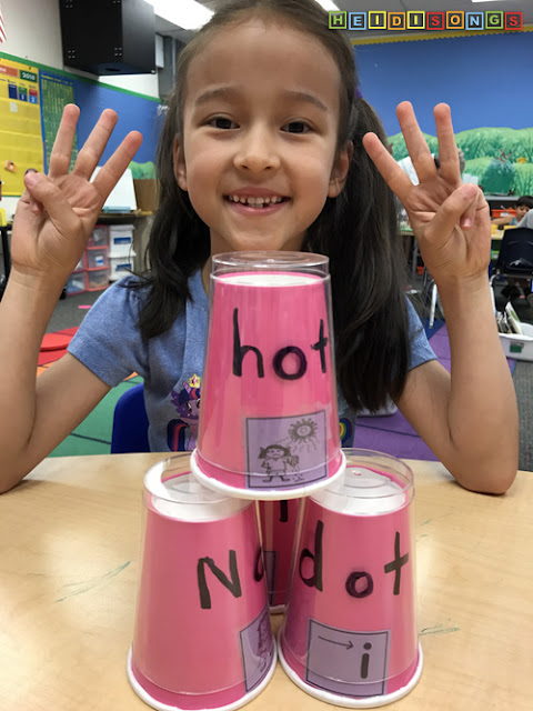 Middle Sound Cups! How to Teach Kids to Find the Middle Sound of a Word