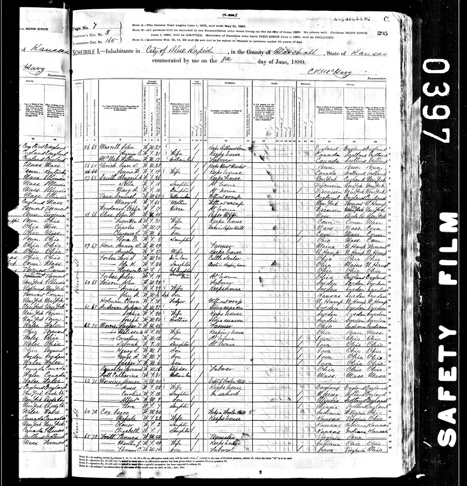 Genea-Musings: Treasure Chest Thursday - 1880 U.S. Census for Abigail A ...