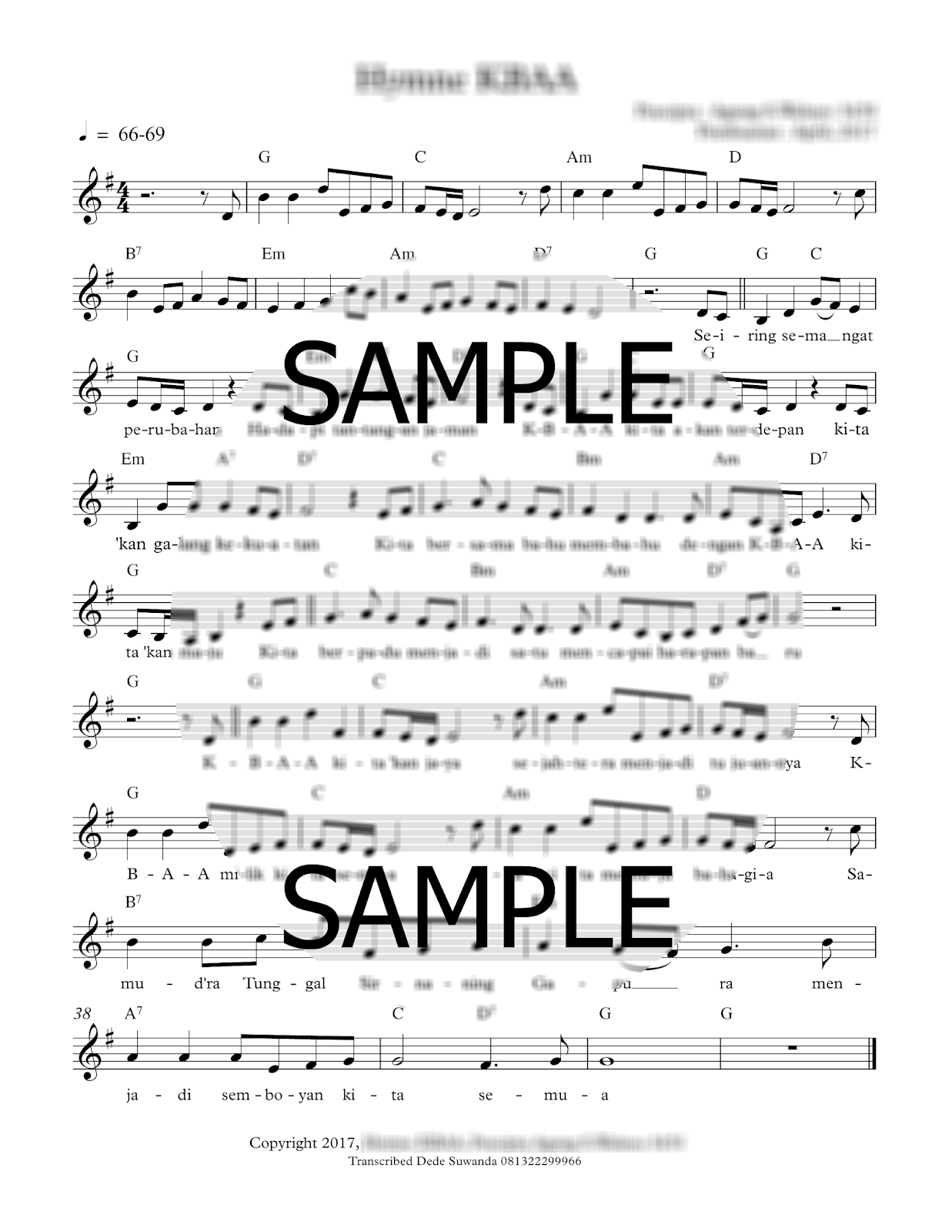 Contoh Pesanan Menulis Partitur Not Balok Lagu Hymne - Jasa Menulis ...