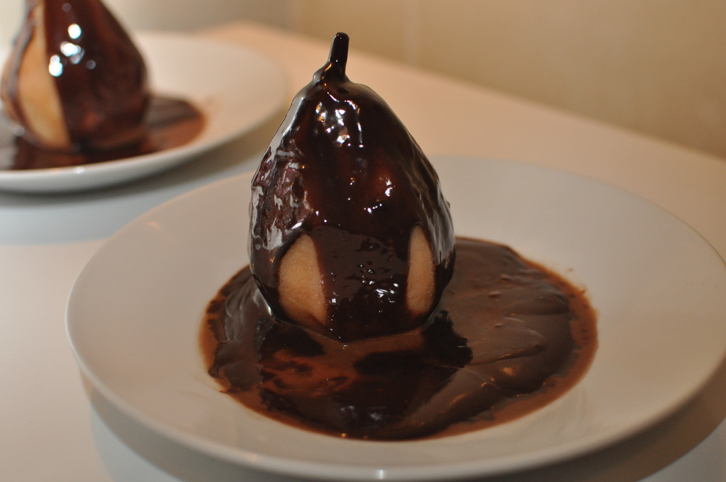Géraldine en cuisine: Dessert : Poire au chocolat-orange