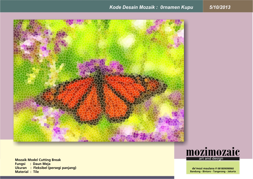 Mozi Mozaic, Art n Design Mosaic: Mozaik Ornamen Wallart