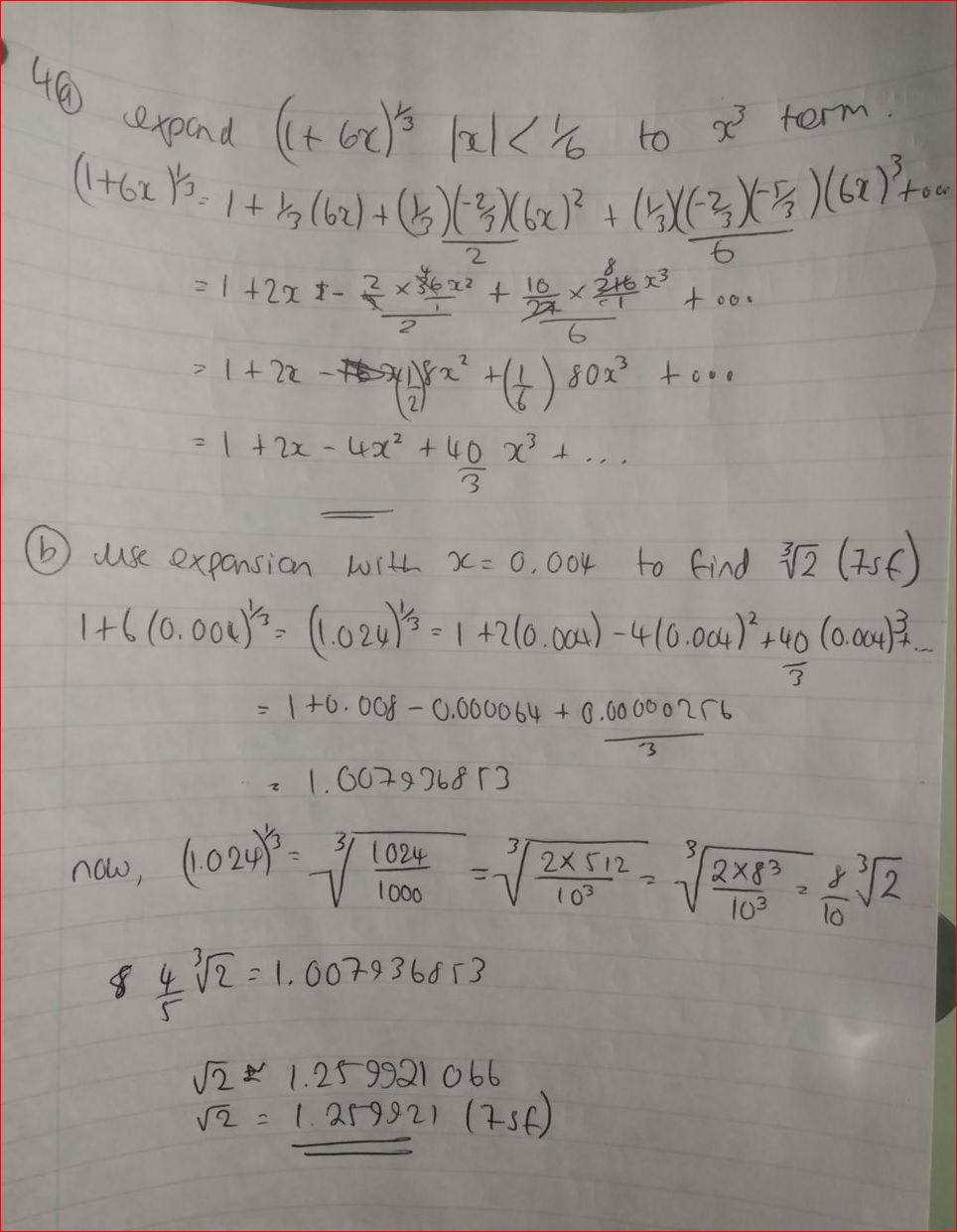 Conall's Stuff: Maths - binomial expansion