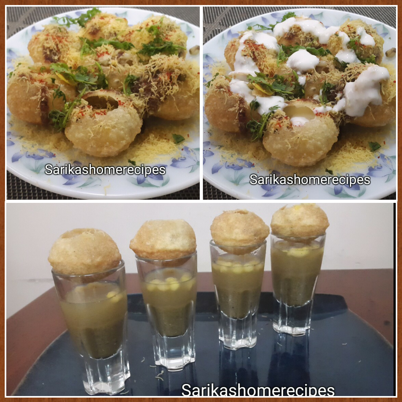 Sarika's Home Recipes: Shev-Batata-Puri/ Dahi-Ragda-Puri/Pani-Puri