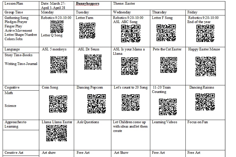 Kidding Around with Heidi: Lesson Plans Using QR Codes for Preschoolers