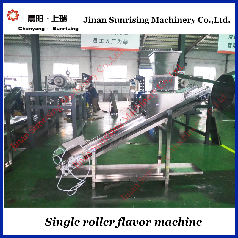 puffed snack food machinery: single roller flavor machine