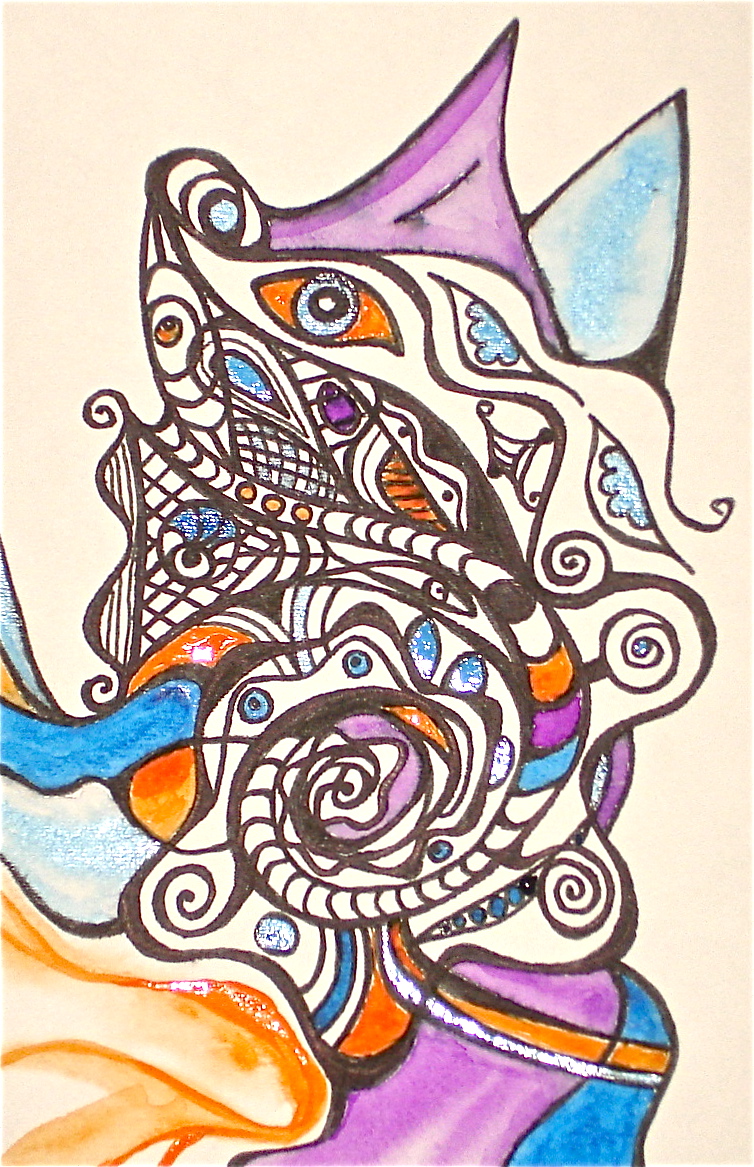 Psychedelic Waterfall: A Fabulous Sunset and Two Abstracts for Sale!