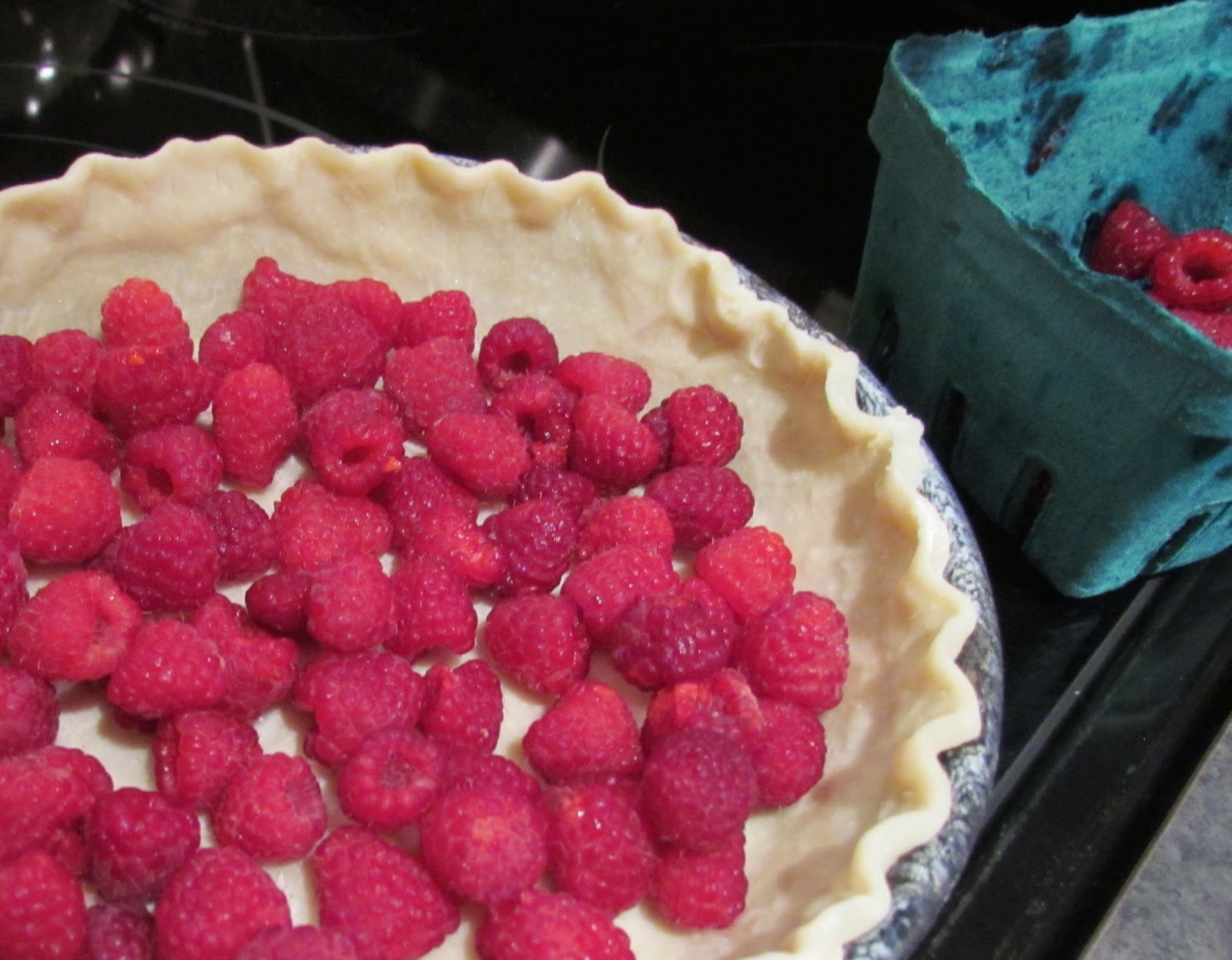 Rhubarb & Roses: Raspberry Custard Pie