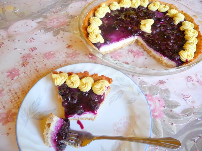 GLAZED BLUEBERRY CHEESE PIE