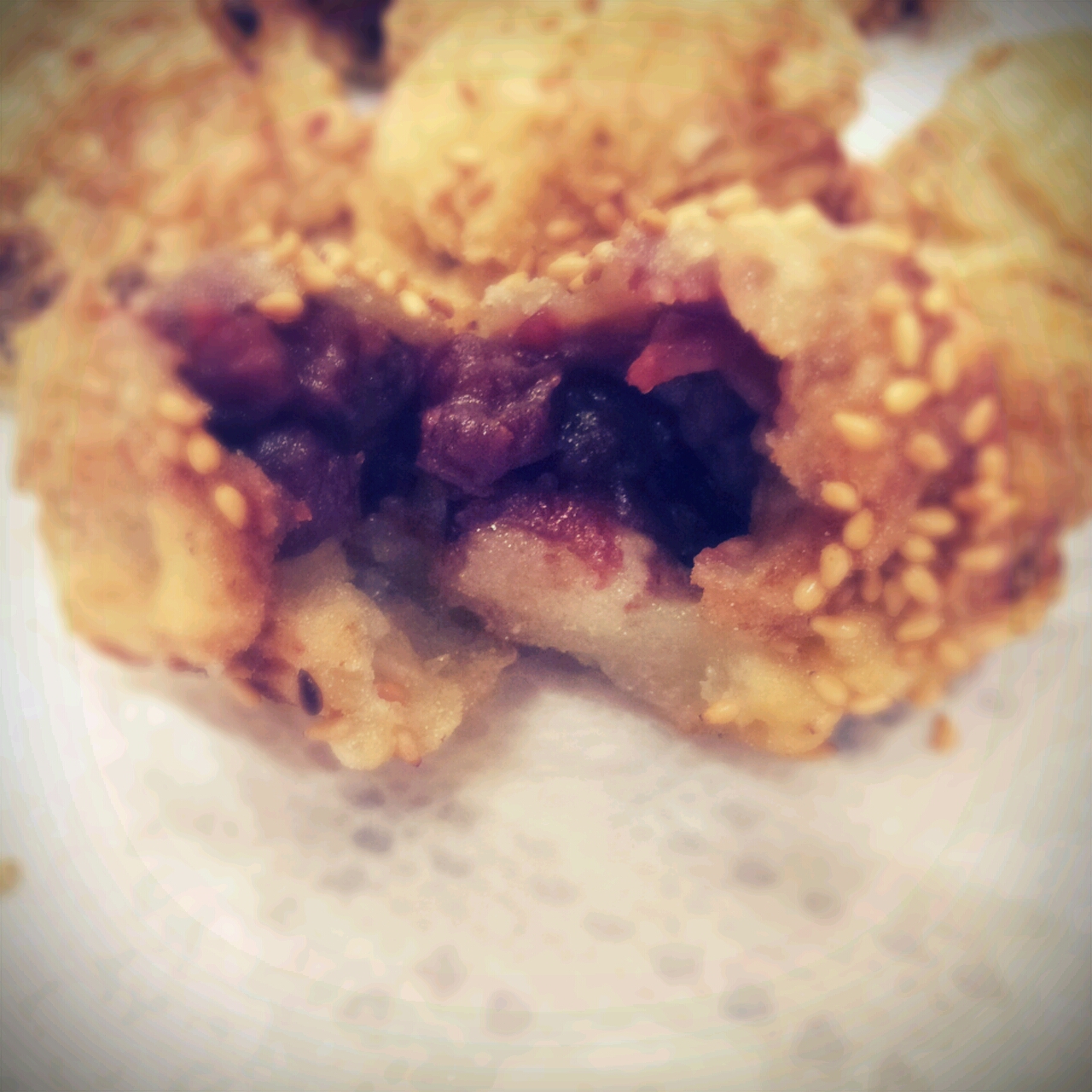 BLACK FLAMINGO: Deep fried mochi with azuki filling