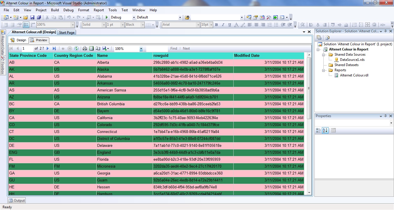For SQL Server DBA & Developer: SSRS - Alternating Table Row Color In SSRS Step by Step