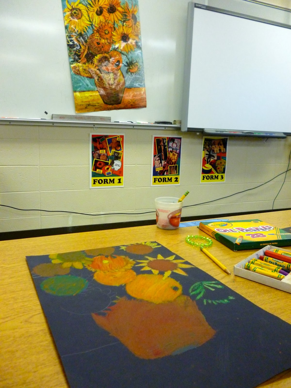 1st Grade Van Gogh Sunflowers… Lesson On Seeing Color