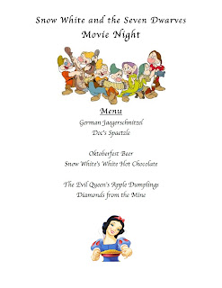 Reel Fancy Dinners: Snow White and the Seven Dwarfs dinner