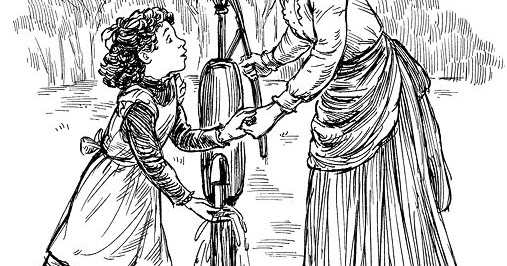 Anne Sullivan And Helen Keller Water Pump