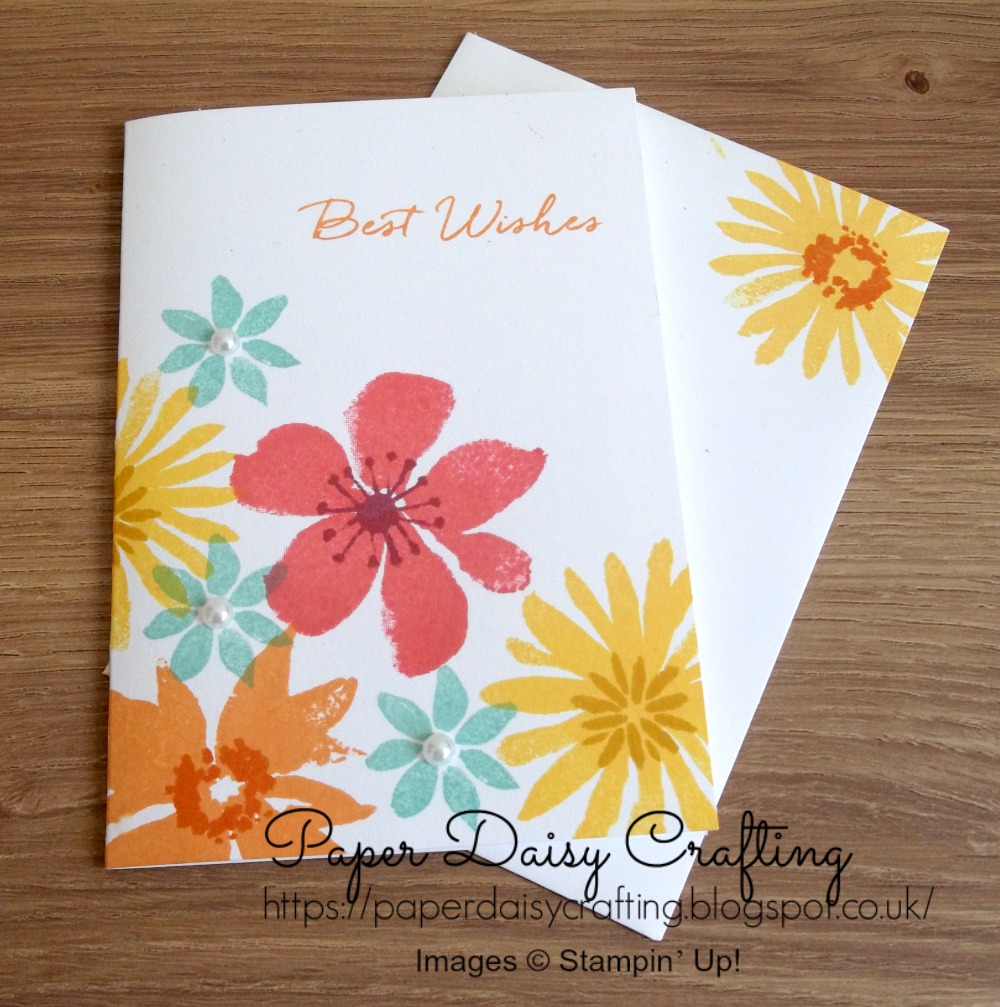 Paper Daisy Crafting: Card-making for beginners - simple, stamped card