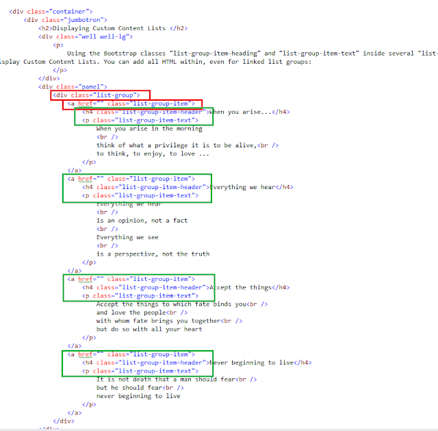 The ASP.NET MVC Club: Bootstrap Tutorial Lesson 12 - Responsive Lists with linked items