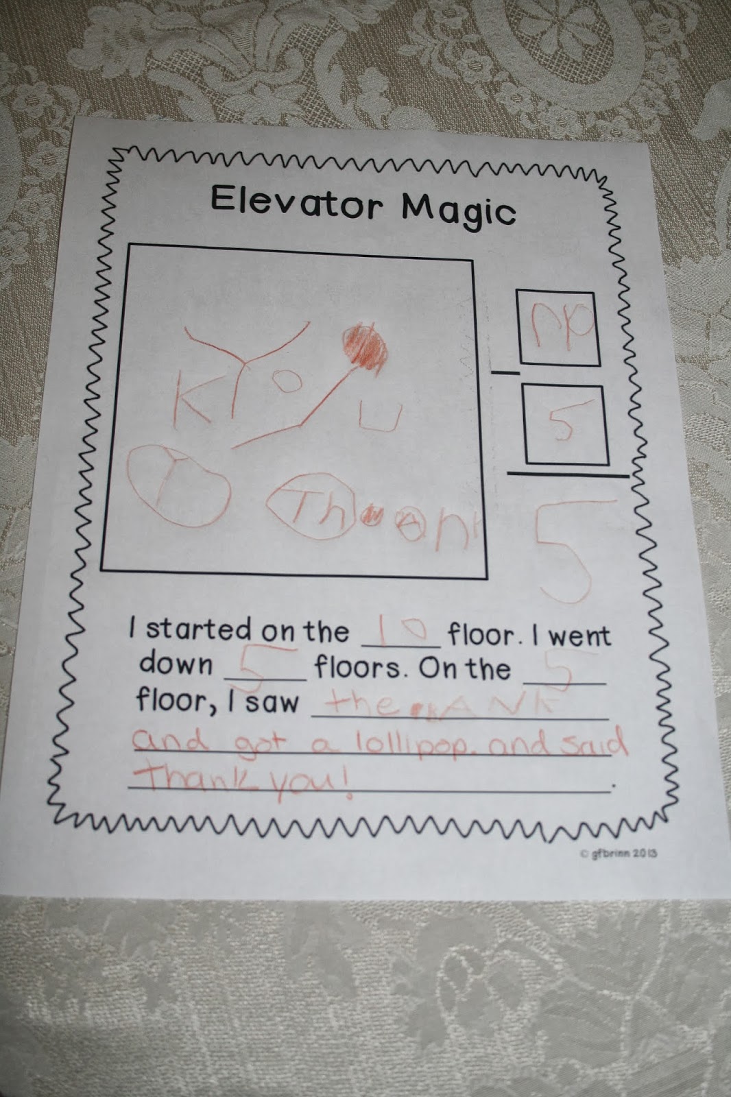 NOVA Frugal Family: Kids Math: Elevator Magic Book and activities