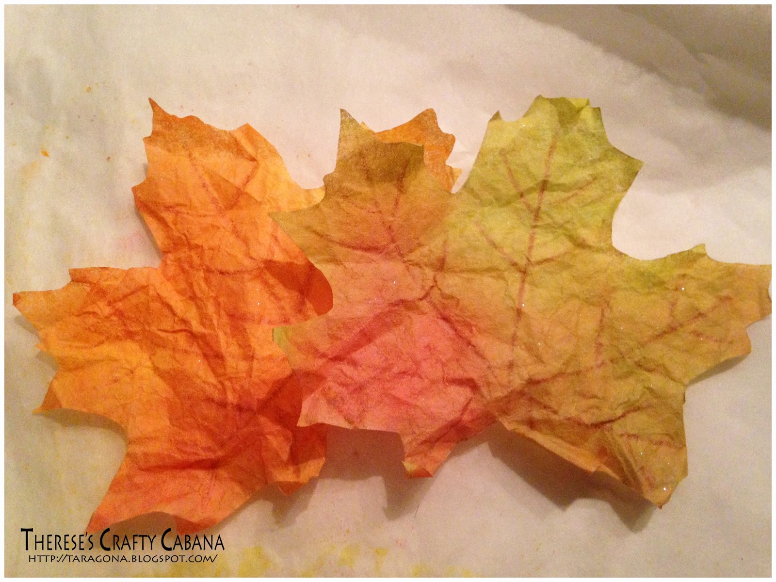Coffee Filter Fall Leaves
