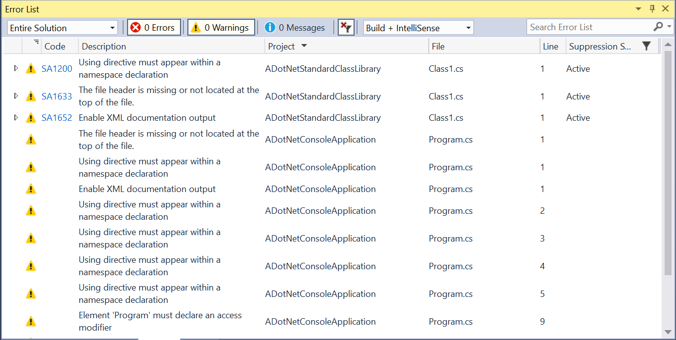 Jan David Narkiewicz (Developer): StyleCop: Setting to use it for a Solution with multiple ...