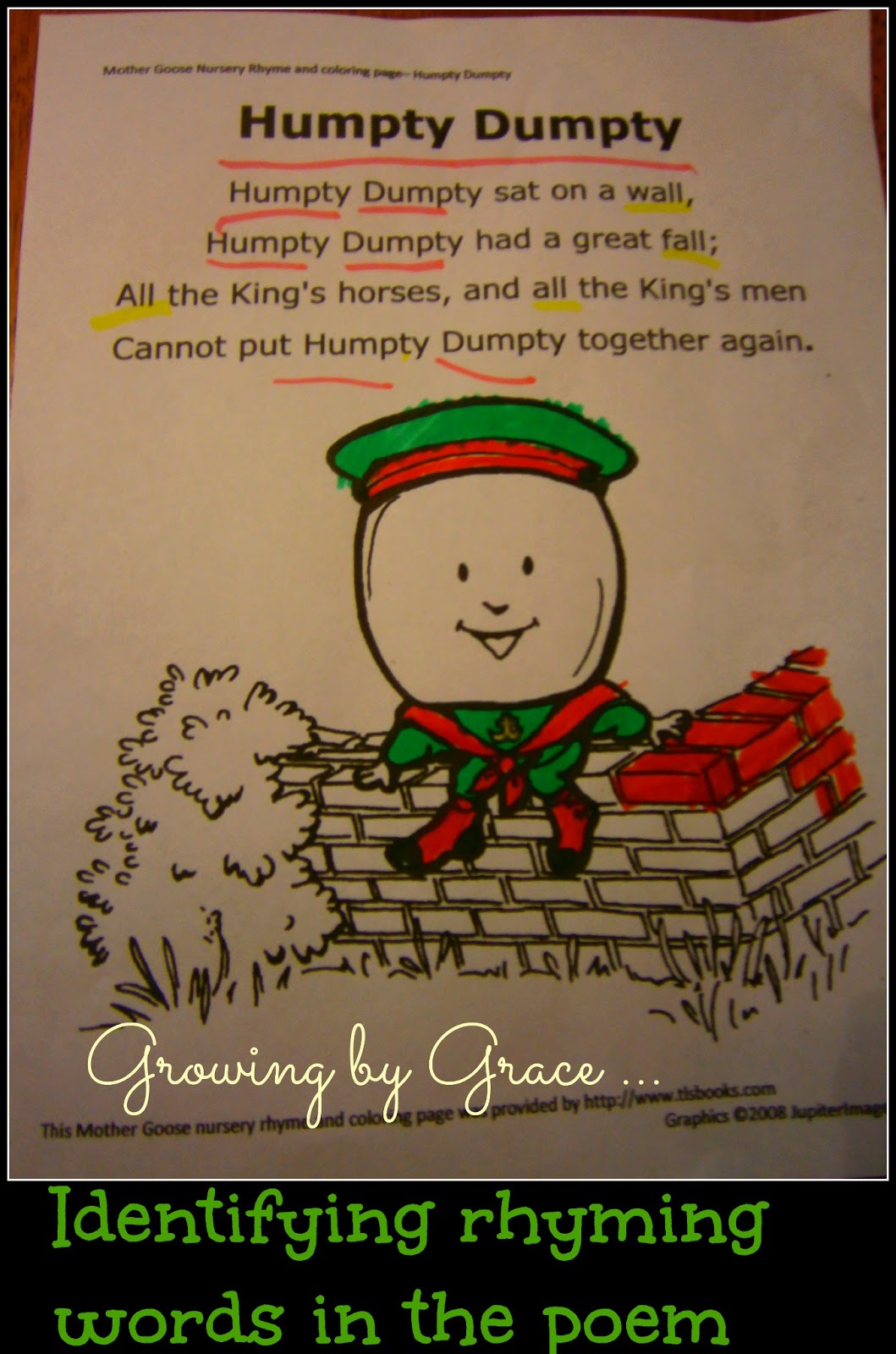 Growing by Grace : Humpty Dumpty Egg Unit
