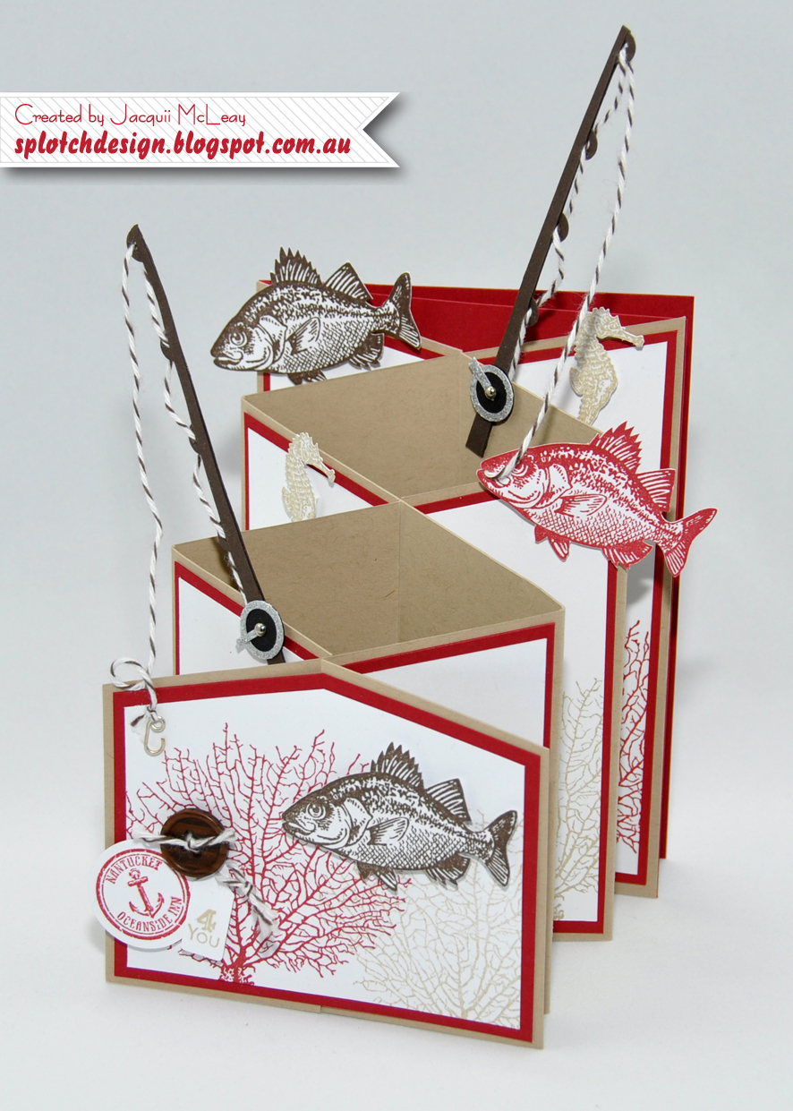 Splotch Design - Adding ink to paper!: Masculine Fishing Card