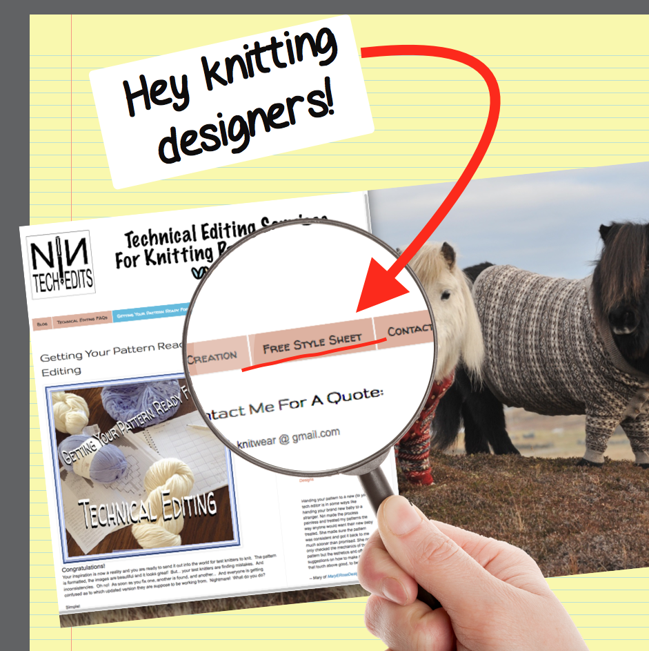 Knitting Patterns Technical Editing