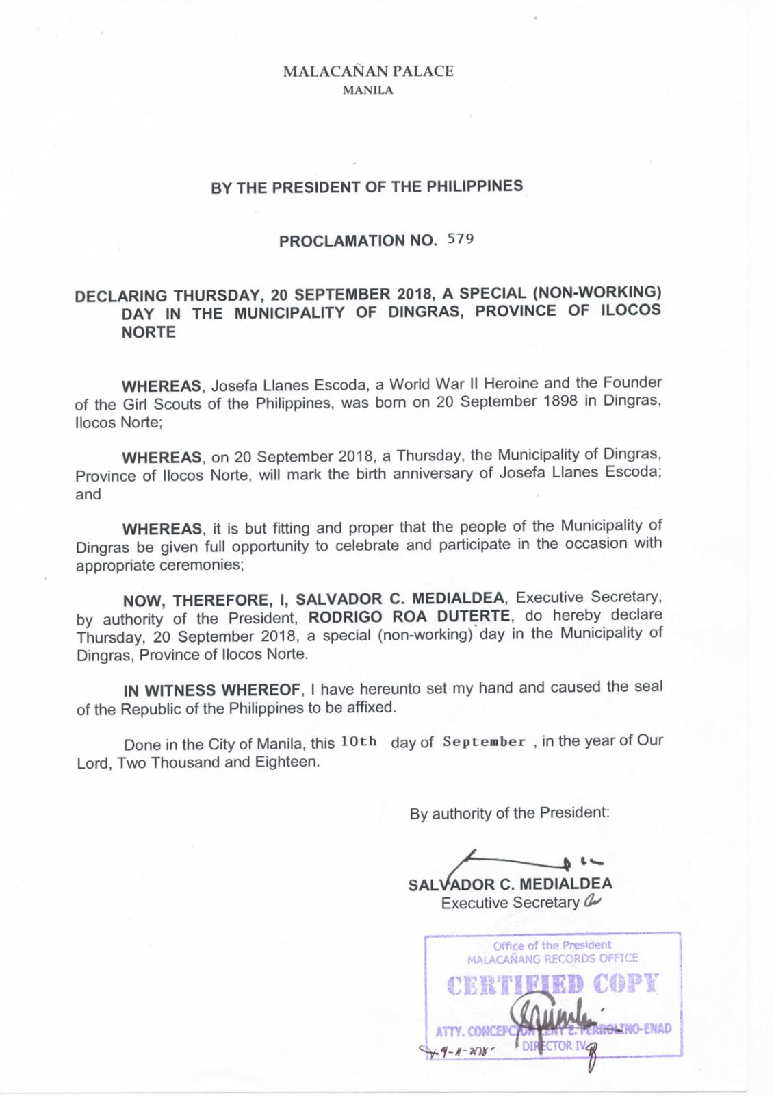 Philippine Holidays: Special (Non-Working) Day in Dingras, Ilocos Norte ...