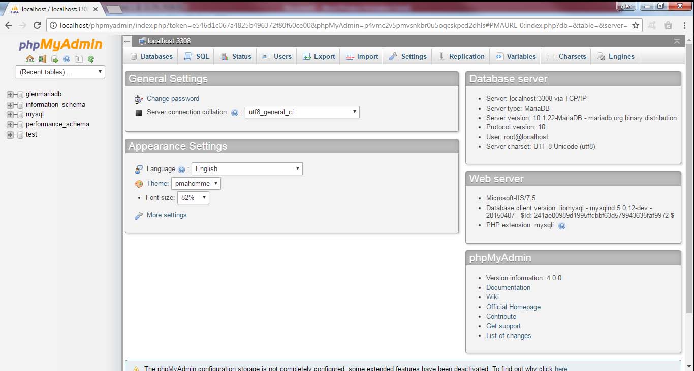 Through The Sql Configuring Phpmyadmin To Connect To Mariadb