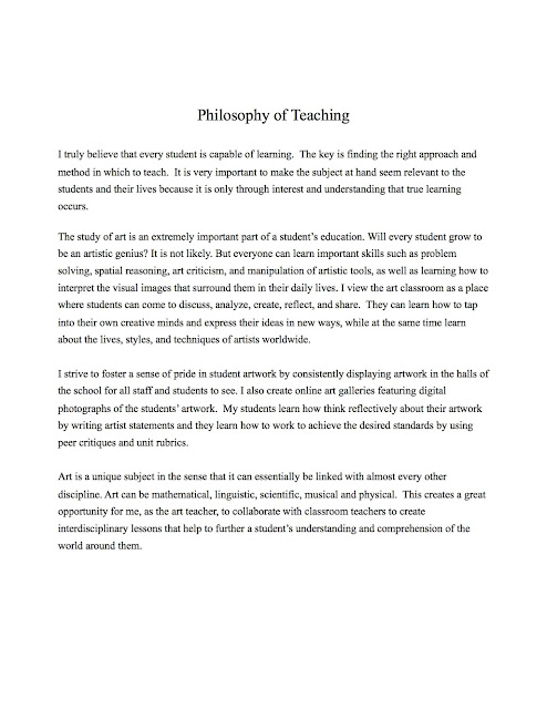 Teaching of Art of Teaching: Philosophy