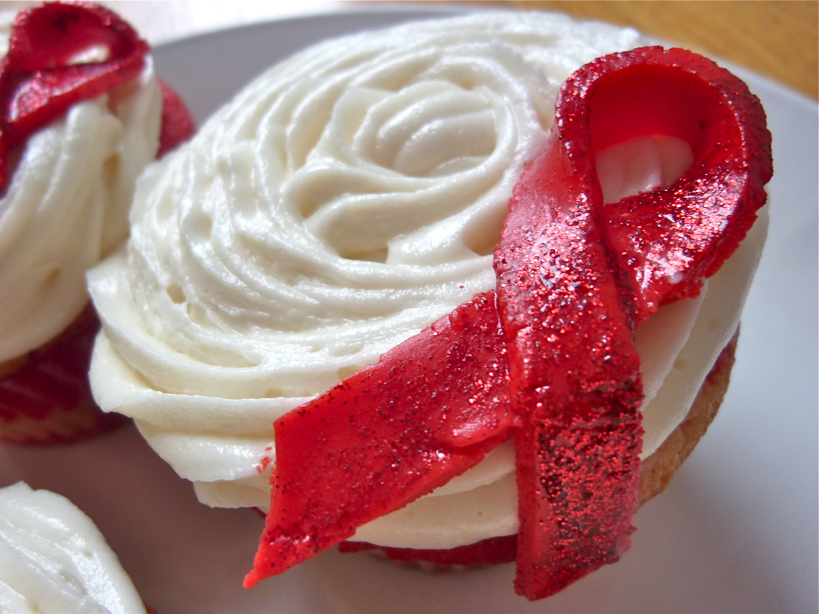 White Roses and Red Ribbons Cupcakes for World AIDS Day & Cardinal ...