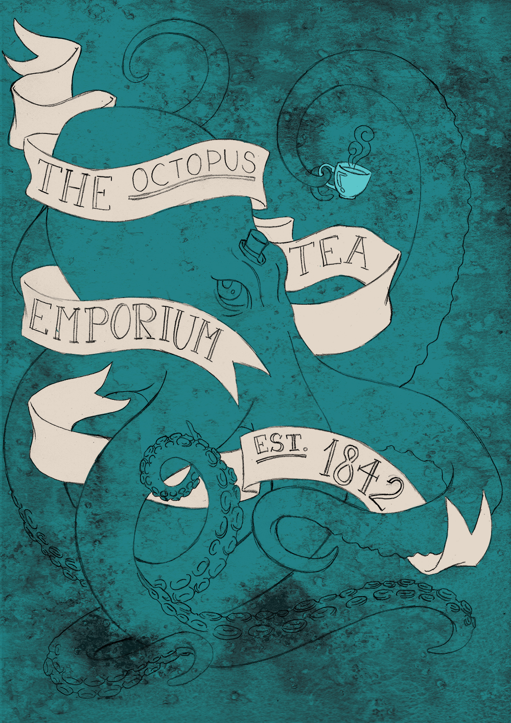 Anita Illustrated: The Octopus Tea Emporium - New Illustration!