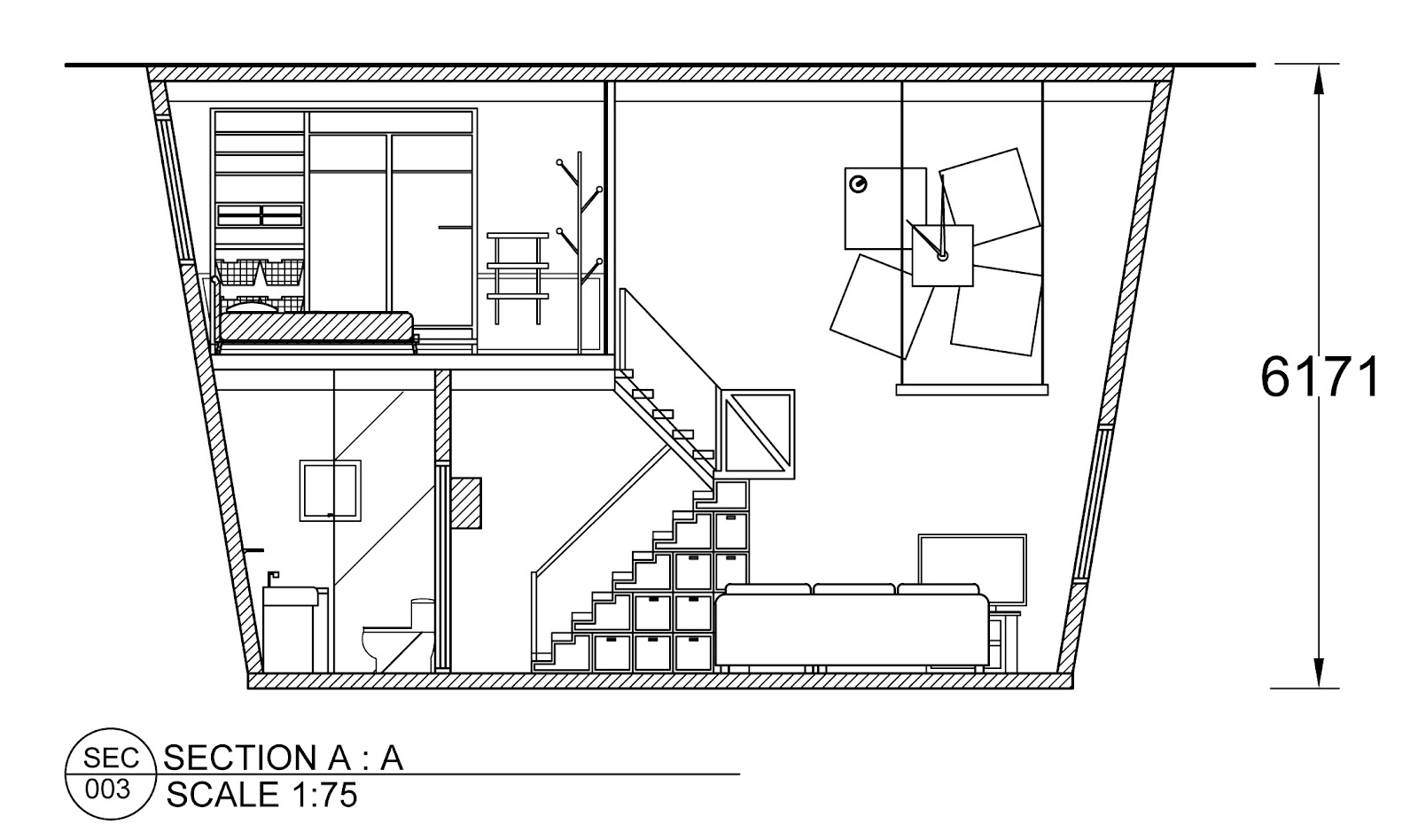 JR Interior Design: Technical Drawings (Loft Design)