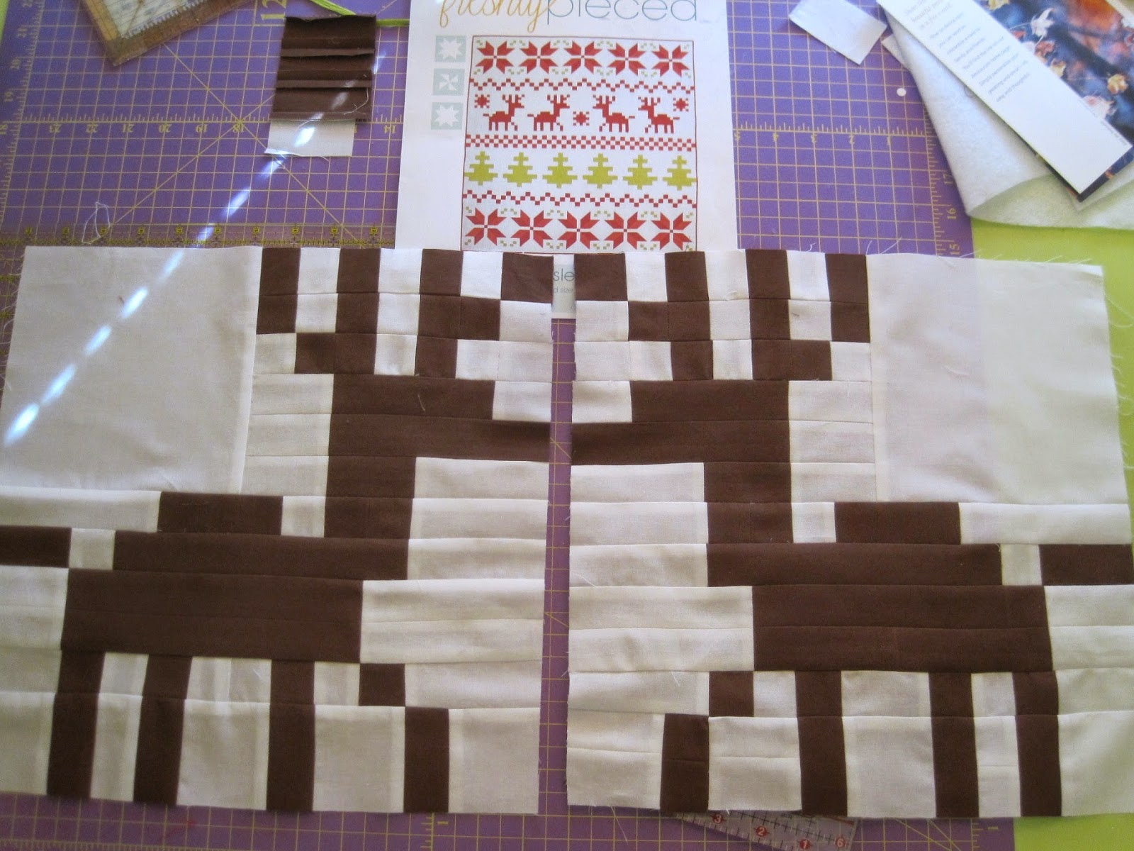 Take Me There Totes : Fair Isle Quilt Reindeer