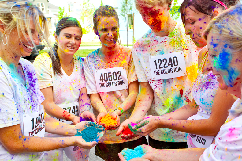 grass stains: The Color Run