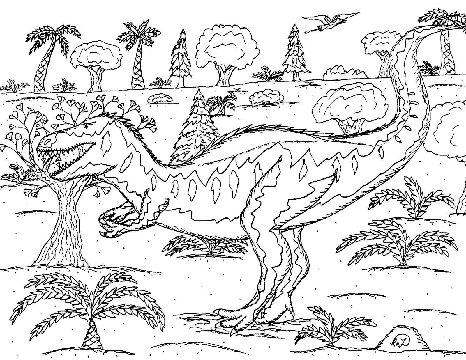 Robin's Great Coloring Pages: New Torvosaurus