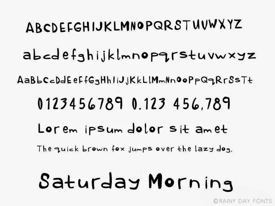 Font: Saturday Morning | Rainy Day Fonts