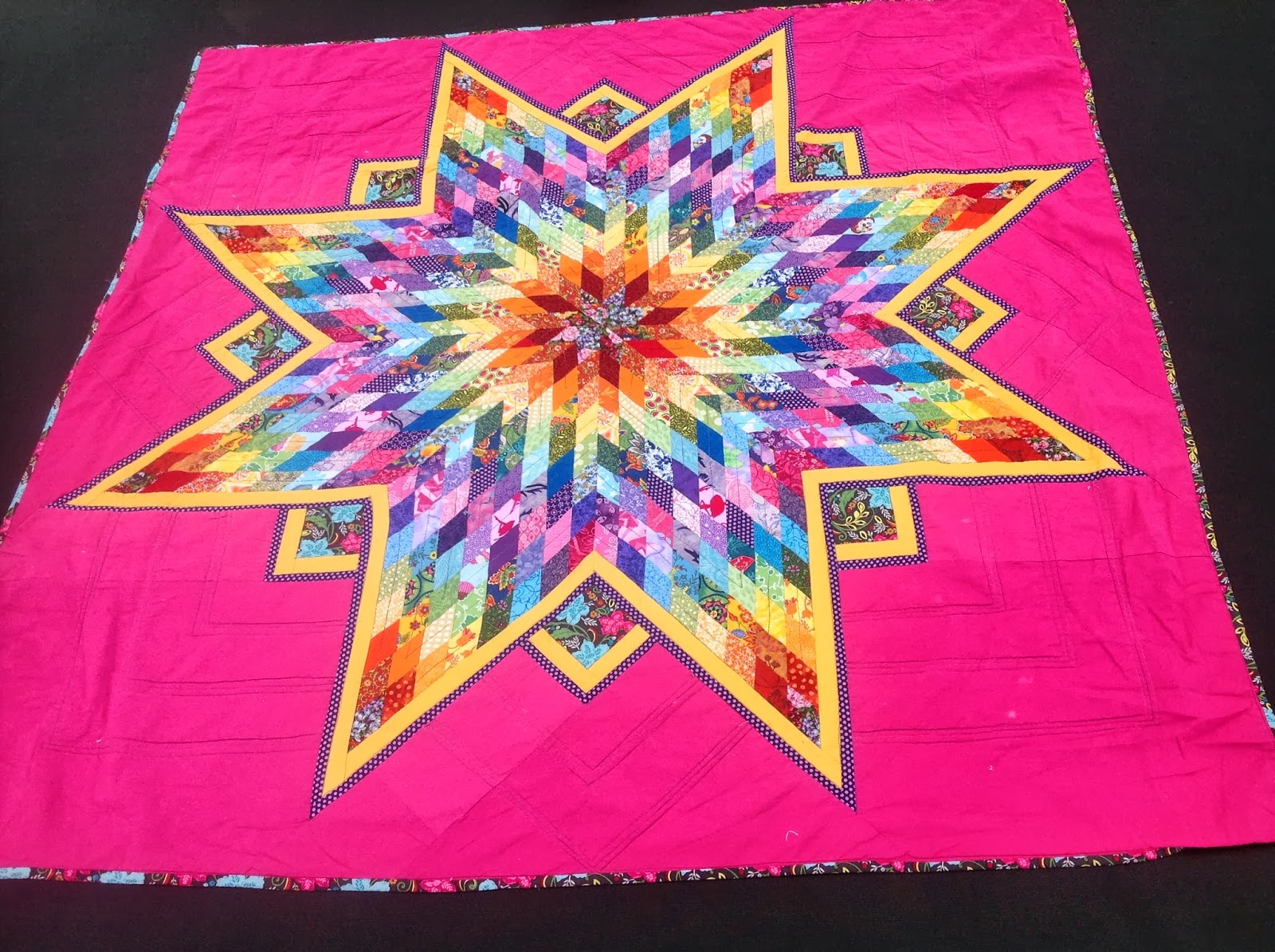 BedTime Quilting: Rainbow Lone Star Quilt
