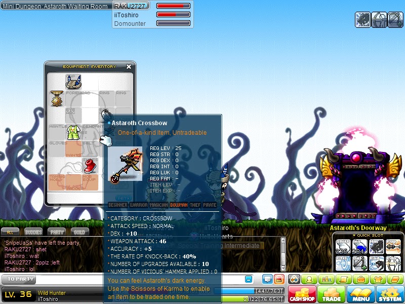 AranShiro: Wild Hunter VS Astaroth + New Cross Bow! :D