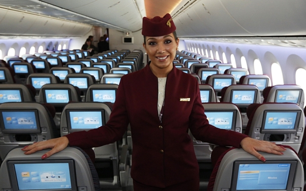 Air stewardess for Qatar Airways - Qatar Photo Gallery-Picture Around Qatar