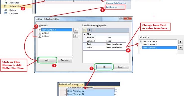 Bullet List in ASP.Net with Different Style and Features - SKOTechLearn Tips