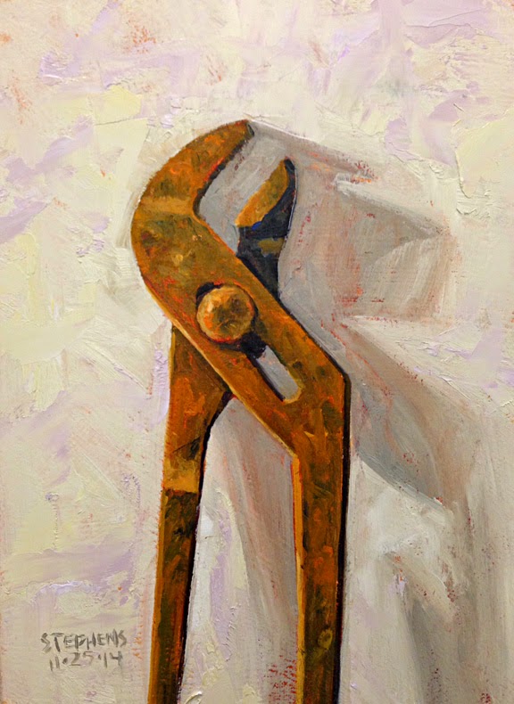 Daily Painting: Rusty Channel Locks 5x7