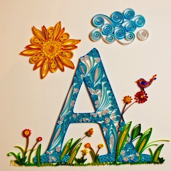 filigrana+letra+A...jpg 570×570 pixels | Quilling patterns, Quilling ...