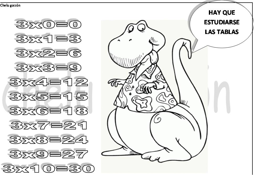 CHELUESPECIAL: FICHAS DE LAS TABLAS DE MULTIPLICAR PARA COLOREAR