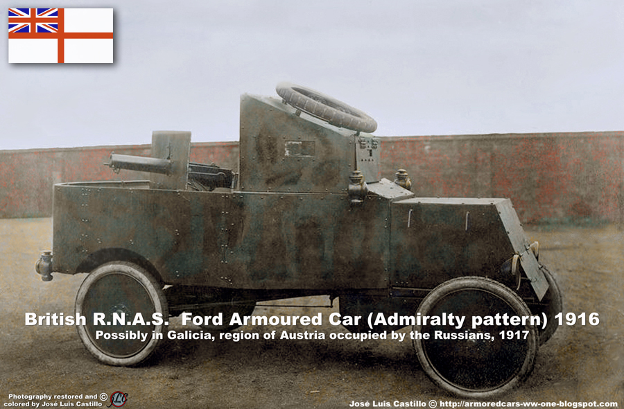 Armored Cars in the WWI: British R.N.A.S. Ford Armoured Car (Admiralty ...