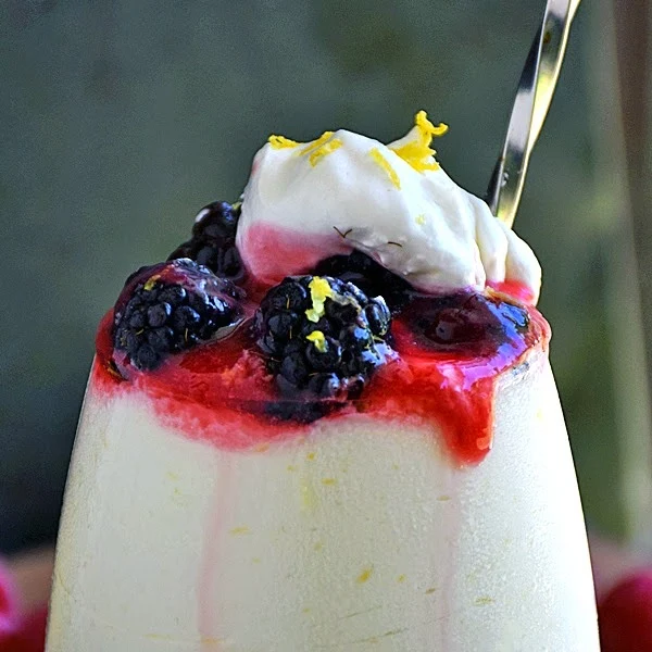Lemon Mousse with Raspberry Sauce | Life Tastes Good