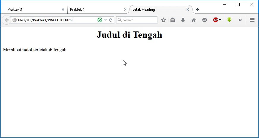 Gudang Ku: Membuat Tulisan di Tengah