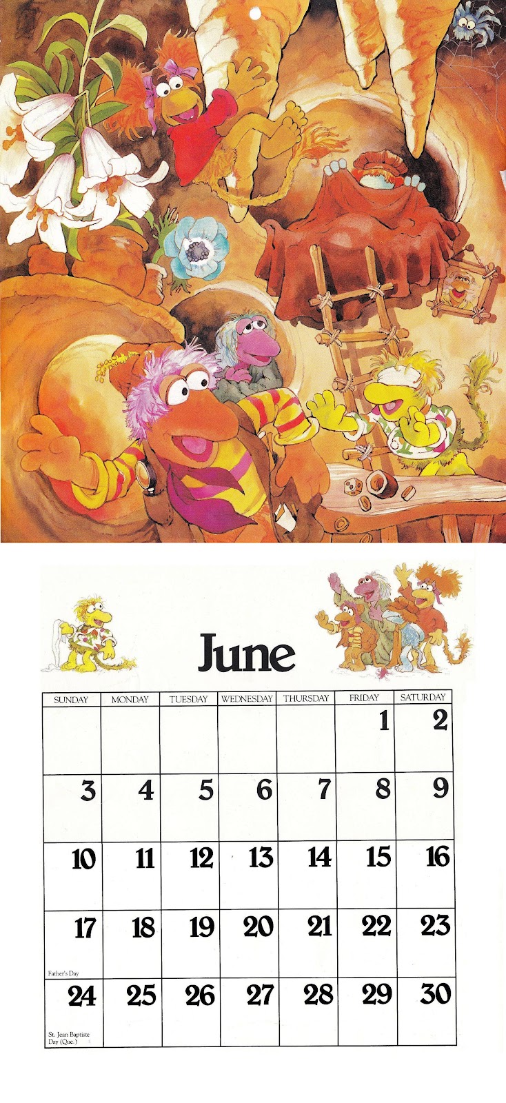 Lance Cardinal Creations: Fraggle Rock Printable Calendar